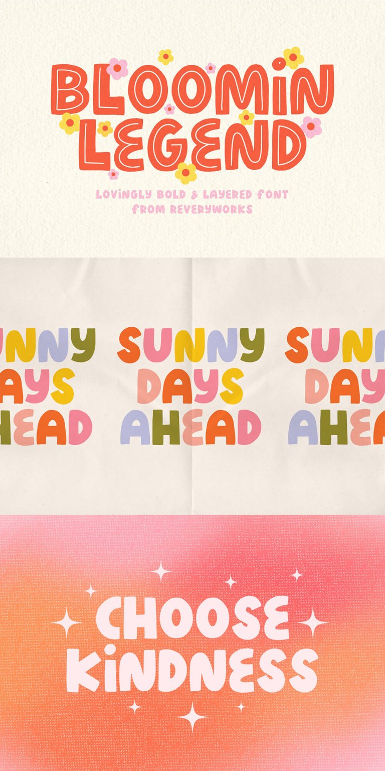Blooming Legend Layered Font – ReveryWorks