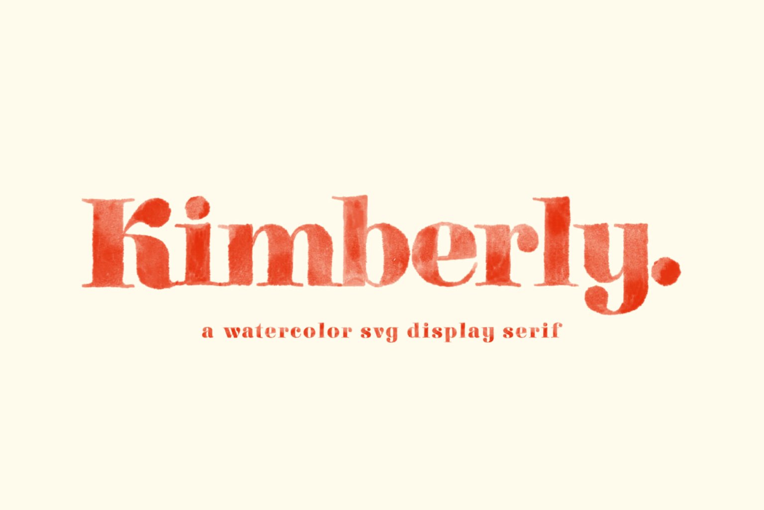 Kimberly – Watercolor SVG + Regular Font – ReveryWorks