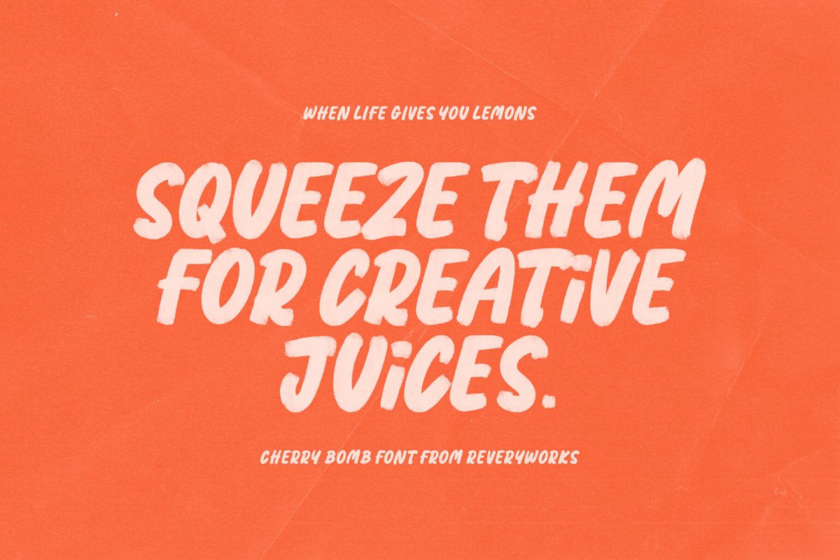 Cherry Bomb – A Chubby Marker Font – ReveryWorks