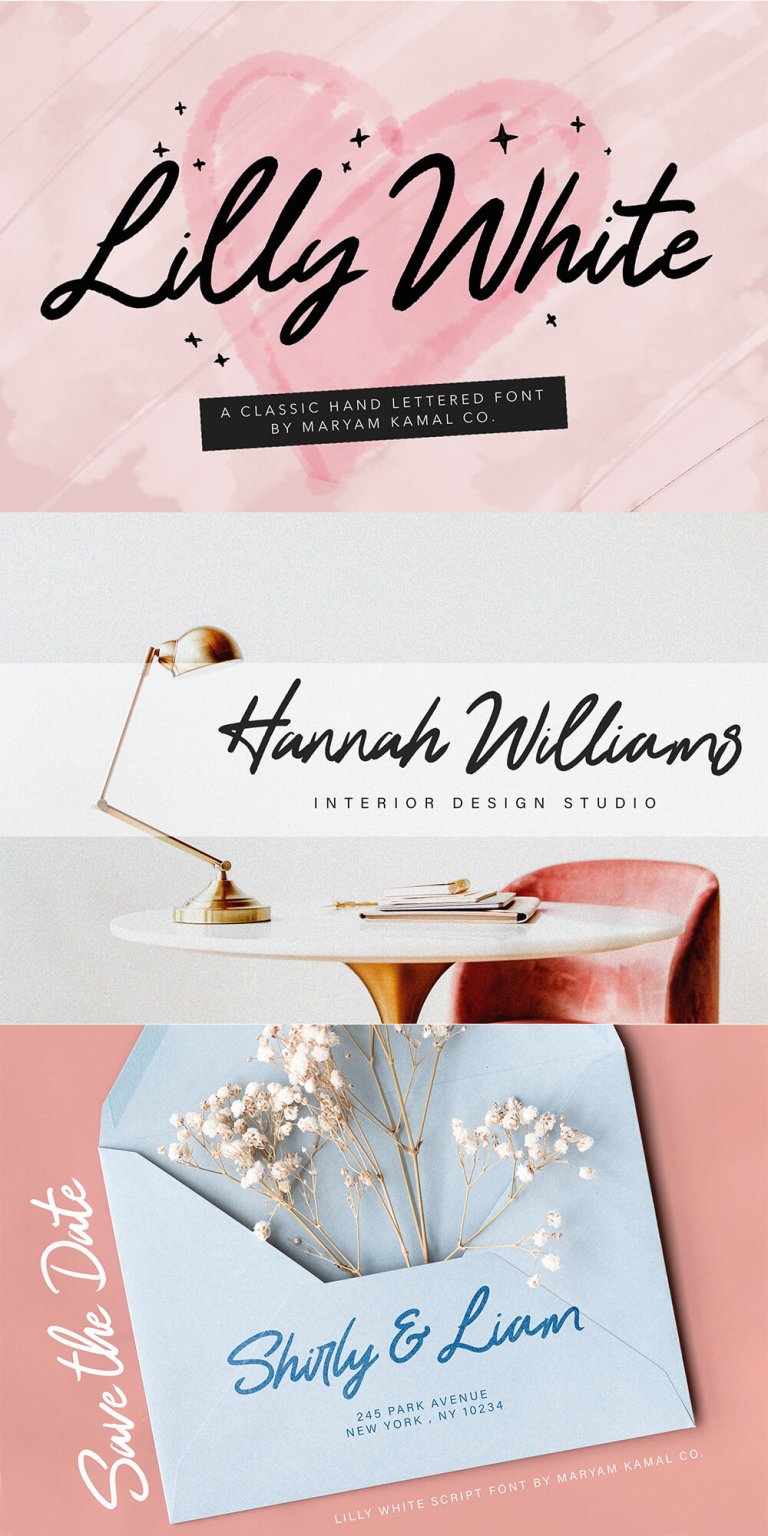 Lilly White Script Font – ReveryWorks