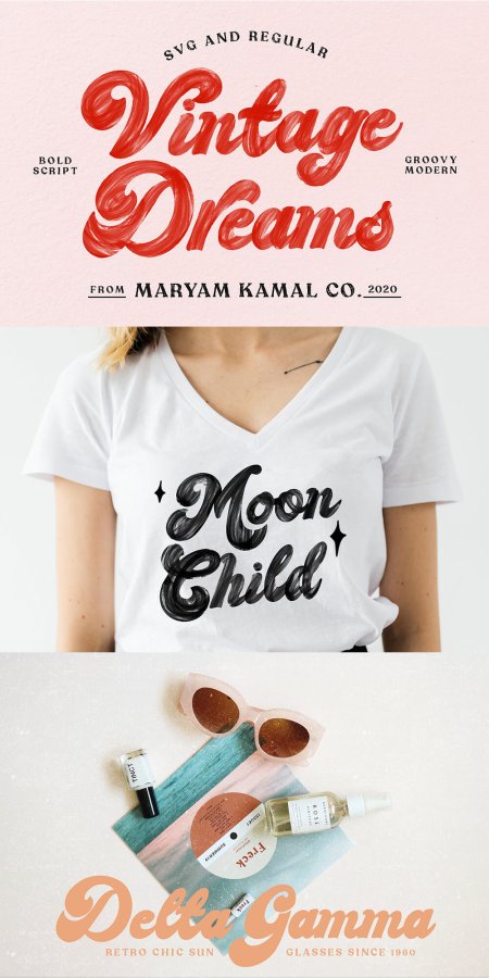 Vintage Dreams Modern Groovy Font – ReveryWorks