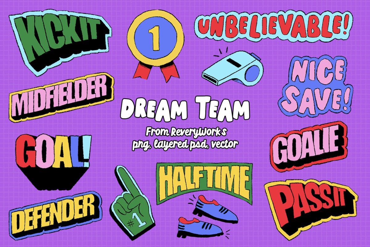 Dream Team – Hand Drawn Digital Illustrations – ReveryWorks