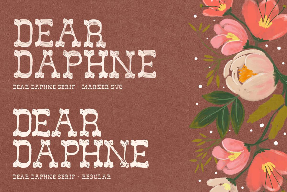 Dear Daphne Serif – SVG Font – ReveryWorks