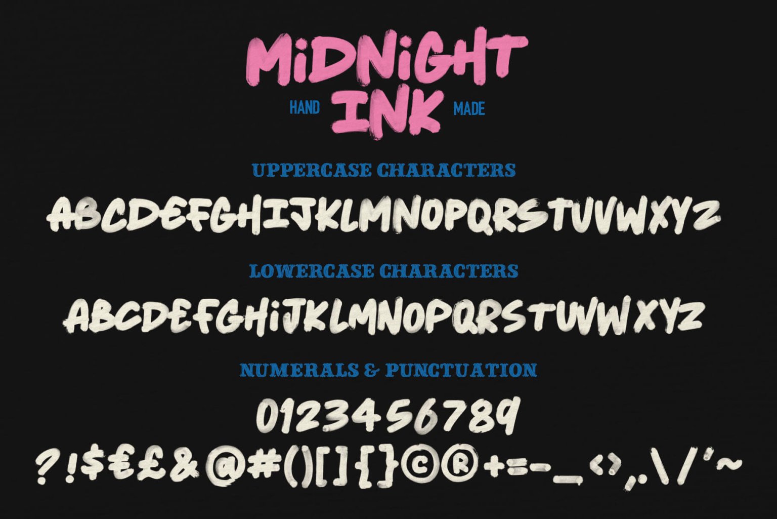 Midnight Ink Typeface – ReveryWorks